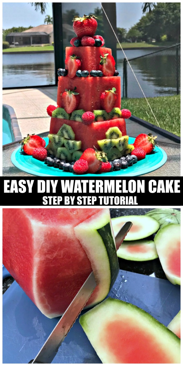 Watermelon Cake - Redhead Can Decorate