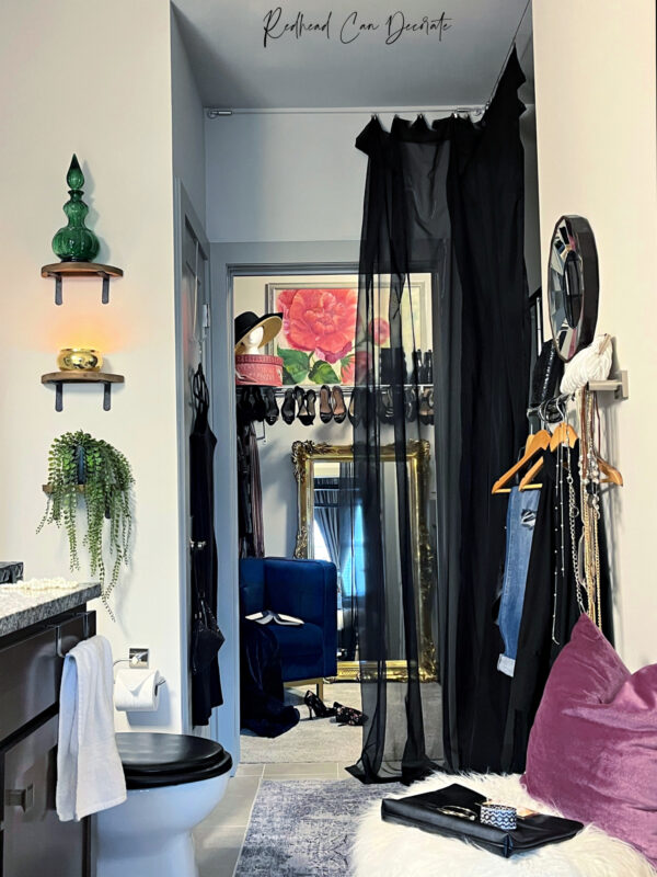 How I Created My Chic Private Bathroom with Dressing Room - Redhead Can ...